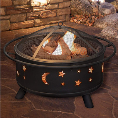 Amazon Hot Selling 32 Inch  round Burning Charcoal BBQ grill  Wood buring outdoor fire pit