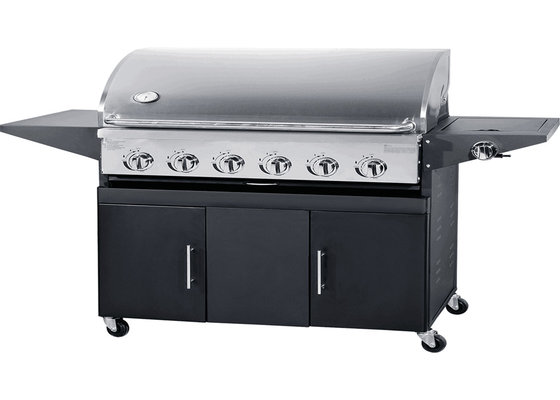 Factory directly sale 6 Burners cooking grates Gas BBQ Grill with grease tray