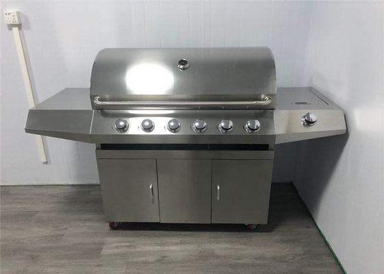 Factory directly sale 6 Burners cooking grates Gas BBQ Grill with grease tray