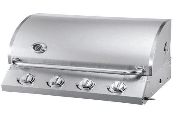 Factory price kitchen bbq  built in wall insert  4 burners gas bbq grill with slow burning