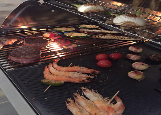 Factory price kitchen bbq  built in wall insert  4 burners gas bbq grill with slow burning