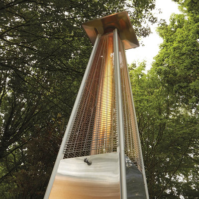 Outdoor 2270mmH stainless steel silver gas fire sense outdoor patio heater