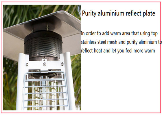 Outdoor 2270mmH stainless steel silver gas fire sense outdoor patio heater