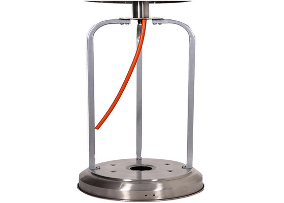 220 cmH Stainless Steel Silver Gas FlexibleRadiant Open Flame Patio Heater