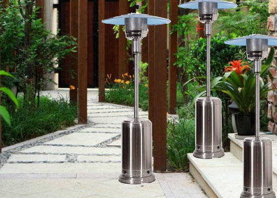 220 cmH Stainless steel silver gas Flexible Radiant Rattan Gas Patio Heater