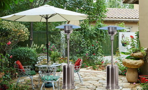 220 cmH Stainless Steel Silver Flexible Radiant Gas Mushroom Heaters