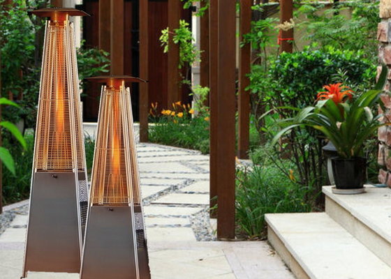 2270mm H Silver Stainless Steel Real Flame Outdoor Gas Tower Heater