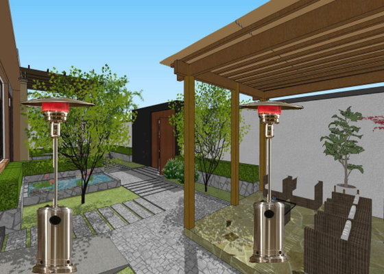 Outdoor Stainless Steel Silver Flexible Propane Gas Heating Infrared Heaters
