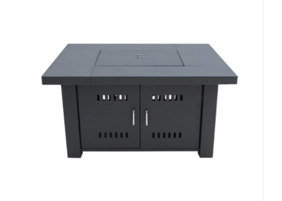 Factory price square black real flame gas fireplace stove LPG NPG outdoor fire pit