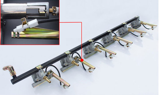 Factory Price Smokeless Barbecue  8 pcs burner Gas Stainless Steel  ceramic barbecue grill