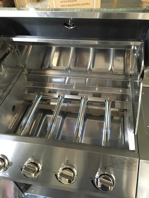 Factory price kitchen bbq easy grill slow burning 4 burners gas stainless steel bbq grill