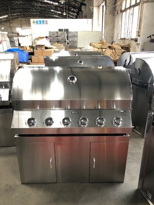 Factory price kitchen bbq easy grill slow 4 burners stainless steel protable gas BBQ grill