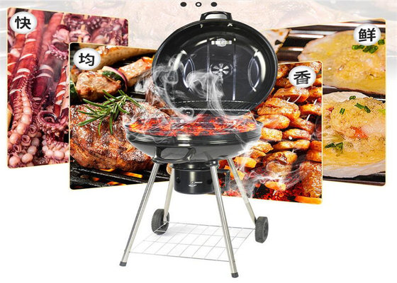 Factory Price Outdoor Apple round Charcoal Enamel Stew outdoor Bbq Cooking Grill