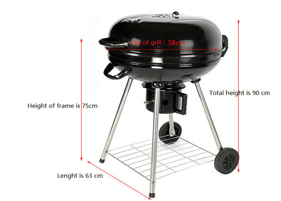 Factory Price Outdoor Apple round Charcoal Enamel Stew outdoor Bbq Cooking Grill