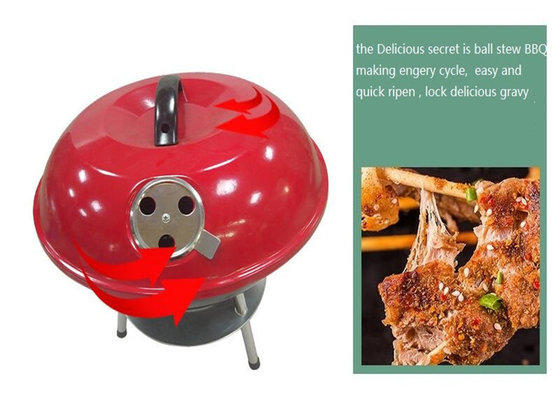 Factory Price Outdoor 14 inch Apple round Enamel Stew outdoor Bbq Cooking Grill