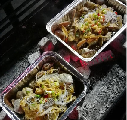 Barbecue use container fish roasting catering tray aluminium foil oval aluminum foil fish container