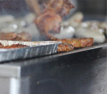 Barbecue use container fish roasting catering tray aluminium foil oval aluminum foil fish container