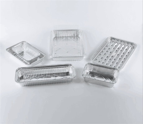 Disposable Hard Rectangular Grill Food Roast Trays Aluminum Foil BBQ Tray