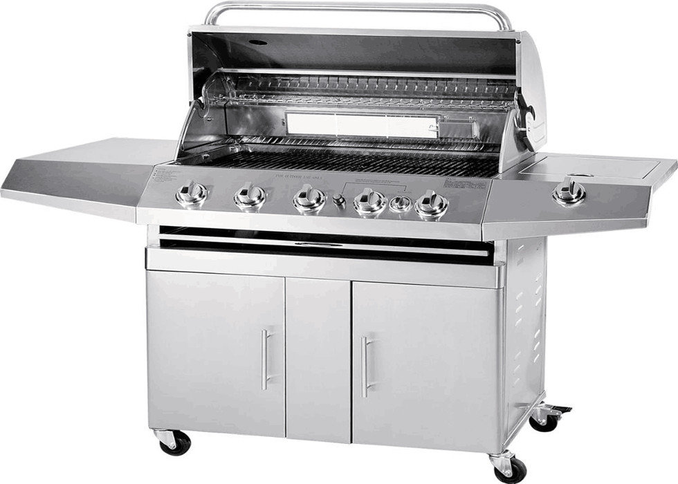 BBQ Outdoor Grill For Party Full Stainless Garden Bbq Gas Grill Party BBQ machine with Trolley