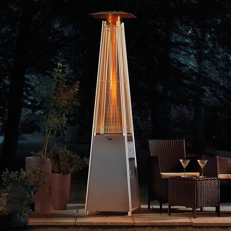 Outdoor 2270mmH stainless steel silver mushroom gas heater backyard creations patio heater