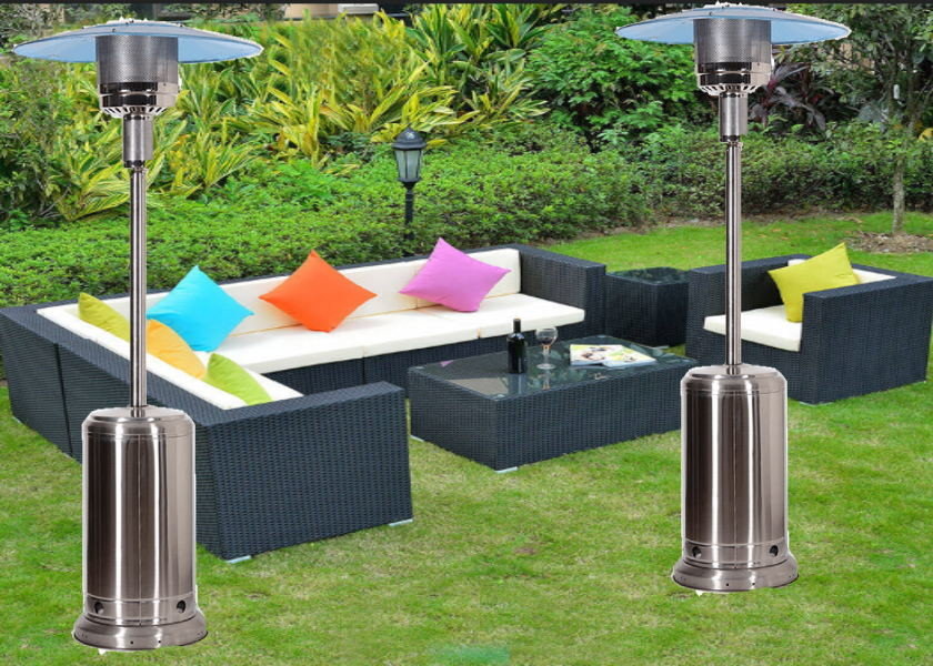220 cmH Stainless Steel Silver Gas Flexible Radiant Outdoor Mushroom Gas Heater