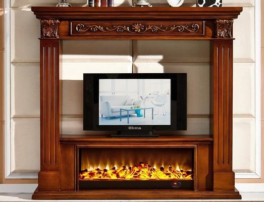 Chimeneas de lujo económicas de energía de madera sólida de la decoración con la chimenea