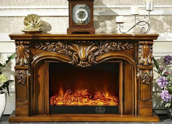 Resin White Painted Free Standing Electric Fireplaces Antique Fireplace Surrounds
