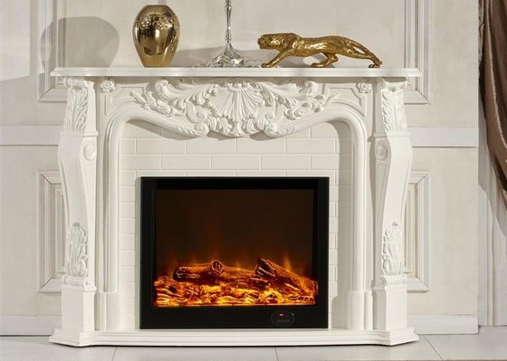 750w - decoración eléctrica del hogar de la chimenea de la llama clásica 1500w