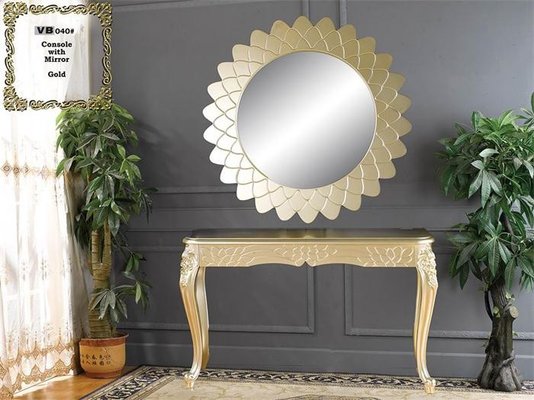 Tabla de consola de Polyresin con el espejo, tabla de consola duplicada decoración casera