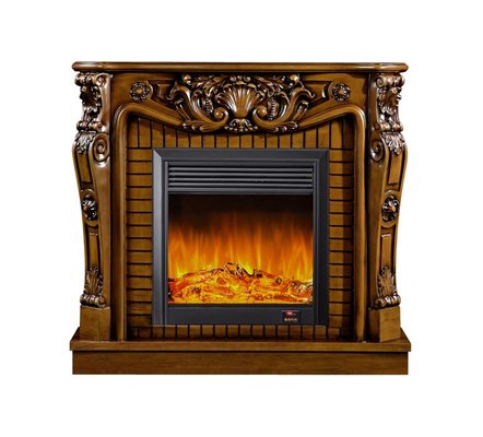 European Style Antique Remote Control Led Electric Fireplace For Villa Decoration