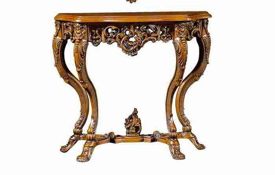 Tabla de consola de madera de la antigüedad europea del estilo con la decoración del lujo del espejo