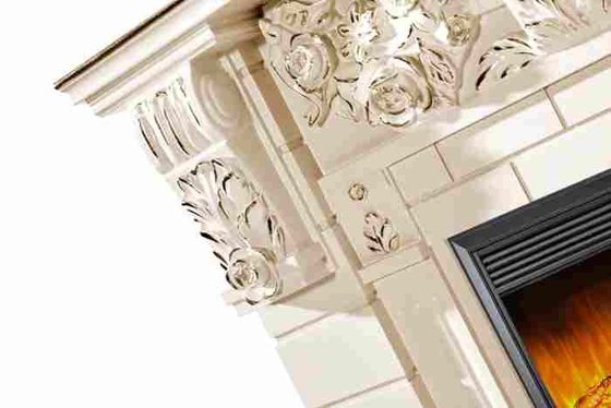 LED Fake Flame Antique Electric Fireplace Heater for Hotel Reception Hall
