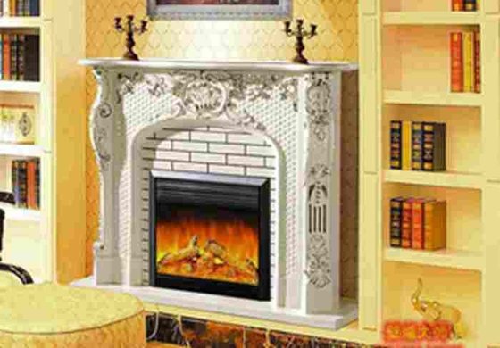 Chimenea decorativa antigua teledirigida modificada para requisitos particulares de la resina con la llama de Deco