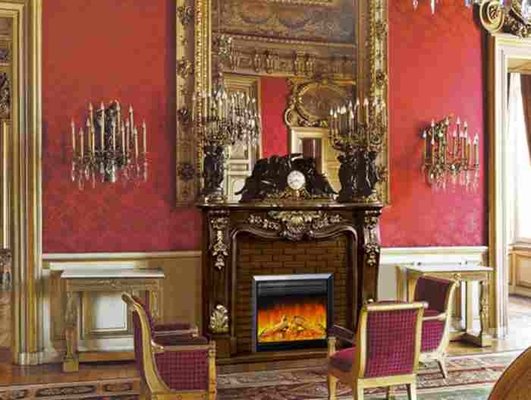 Chimenea eléctrica decorativa del vintage LED con la llama teledirigida/de Deco
