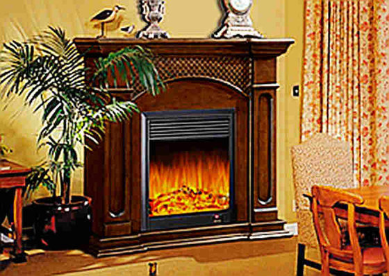 Energy Efficient Luxury Decoration Solid Wood Fireplaces With Mantel