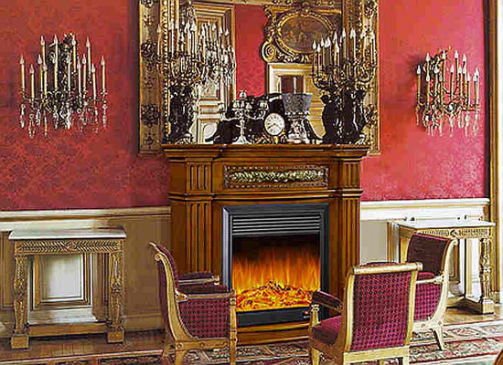 Enegy que ahorra la chimenea eléctrica europea de la llama de Deco, chimeneas de madera sólida