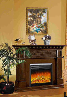 Chimenea antigua teledirigida de la chimenea, chimeneas eléctricas de la llama clásica del hogar