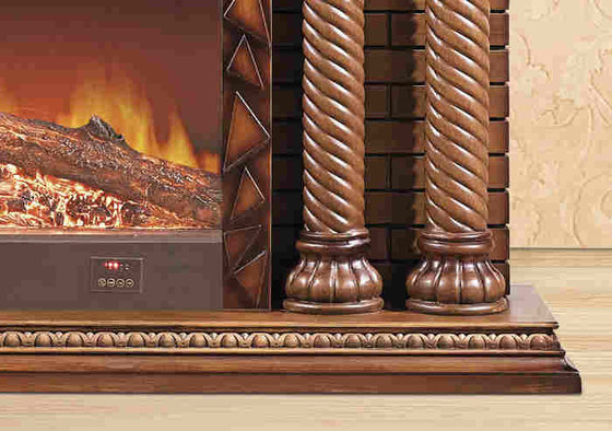 Chimenea antigua de encargo de la superficie LED Electril de madera sólida para la sala de estar