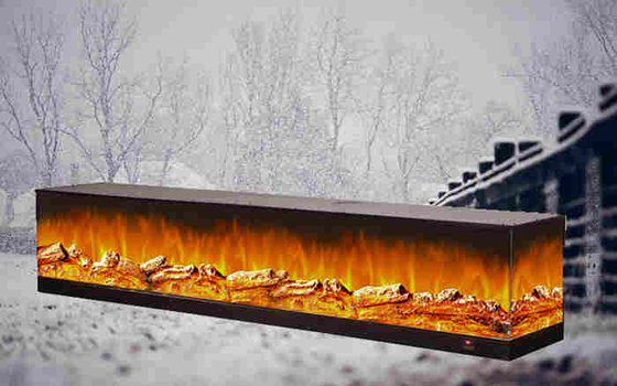 Planche la chimenea eléctrica montada en la pared del panel, calentadores de la chimenea de la llama 750-1500 vatios