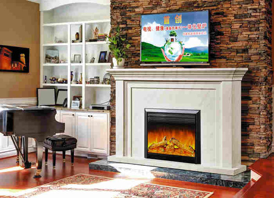 Bedroom European 1.5m Electric Imitation Marble Fireplace Heater 750W - 1500w