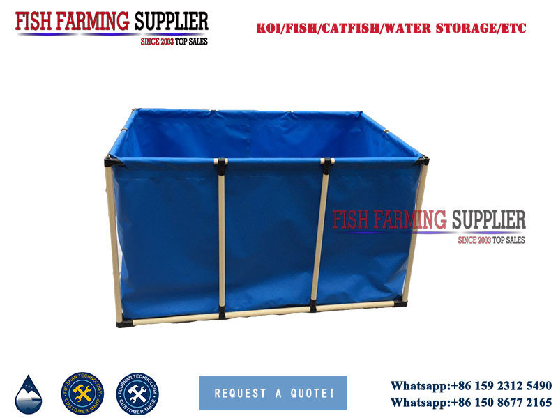 New Design Steel Frame Plastic Pool Flexible Mobile Cube Structure 1000 liter Fish Tank
