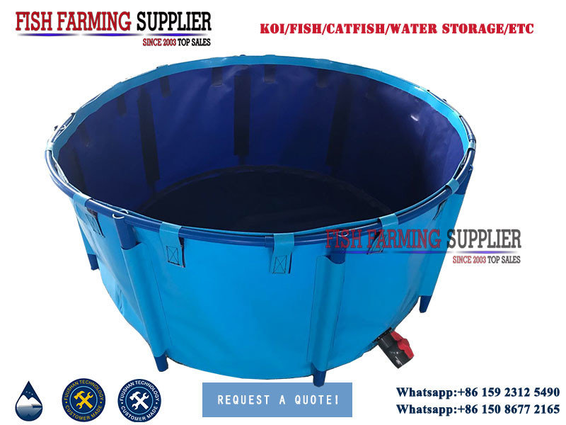 Foldable Round or Square PVC Cloth Fish Ponds, 2000l, 3000l, 5000l, 7000l