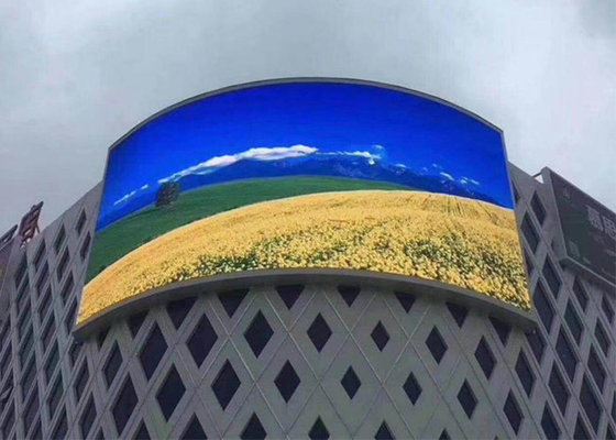 P10 Curved LED Screen / Exterior Curved Tv Screen Outdoor Advertising