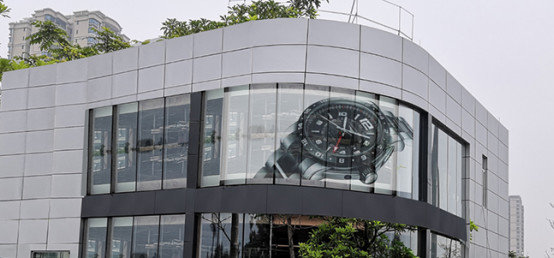 High Resolution Transparent LED Screen For Enterprise Building 500*1000mm