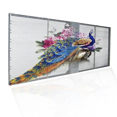 Glass Advertising LED Display Screen High Transparency Acrylic Frame Support