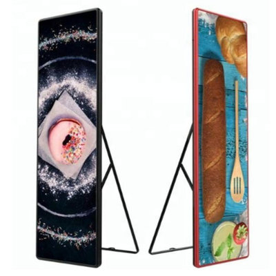 P2 Slim Indoor Led Poster Display High Brightness Resolution 640x1920mm