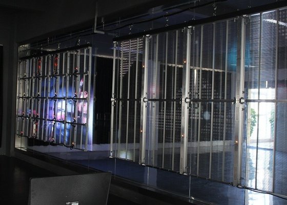 Transparent Glass LED Display Chain Store Advertising Frontage Lighting