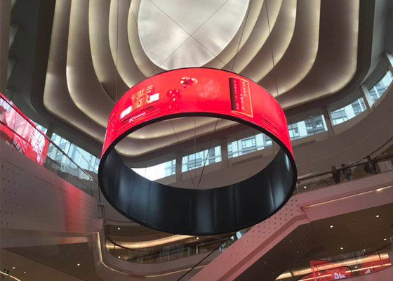 3mm Ring Shape Custom LED Screens / Flexible Led Curtain Display 1000 Nits