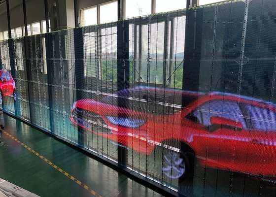 P7.8 Flexible Led Curtain Display Screen In Shopping Mall Glass Wall Advertising