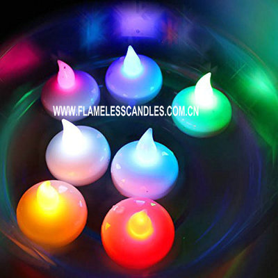 China LED Battery Operated Romantic Floating Waterproof Color Changing Tea Lights Multi Color distributor
